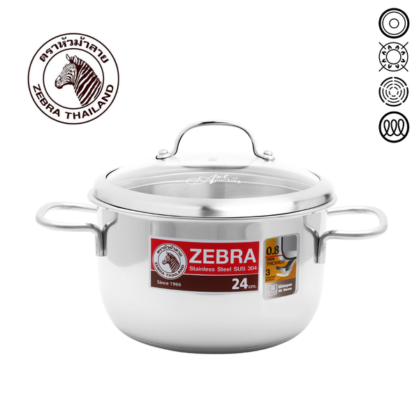 ZEBRA Extreme Infinity Sauce Pot w Glass Lid 24cm - Atmo Homeware